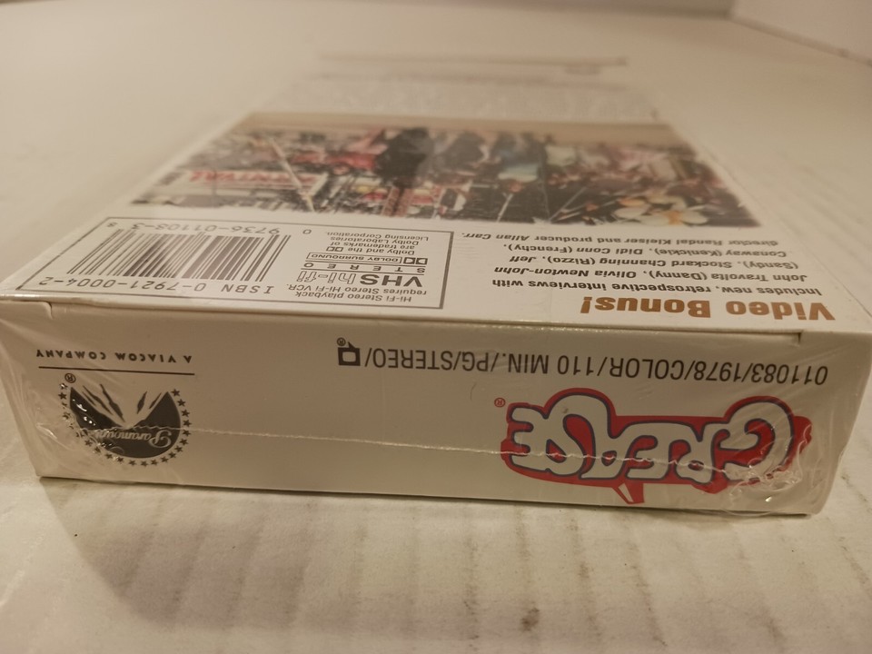 FACTORY SEALED Grease 1998 VHS Tape Paramount Watermarks! MINT Conditon ...