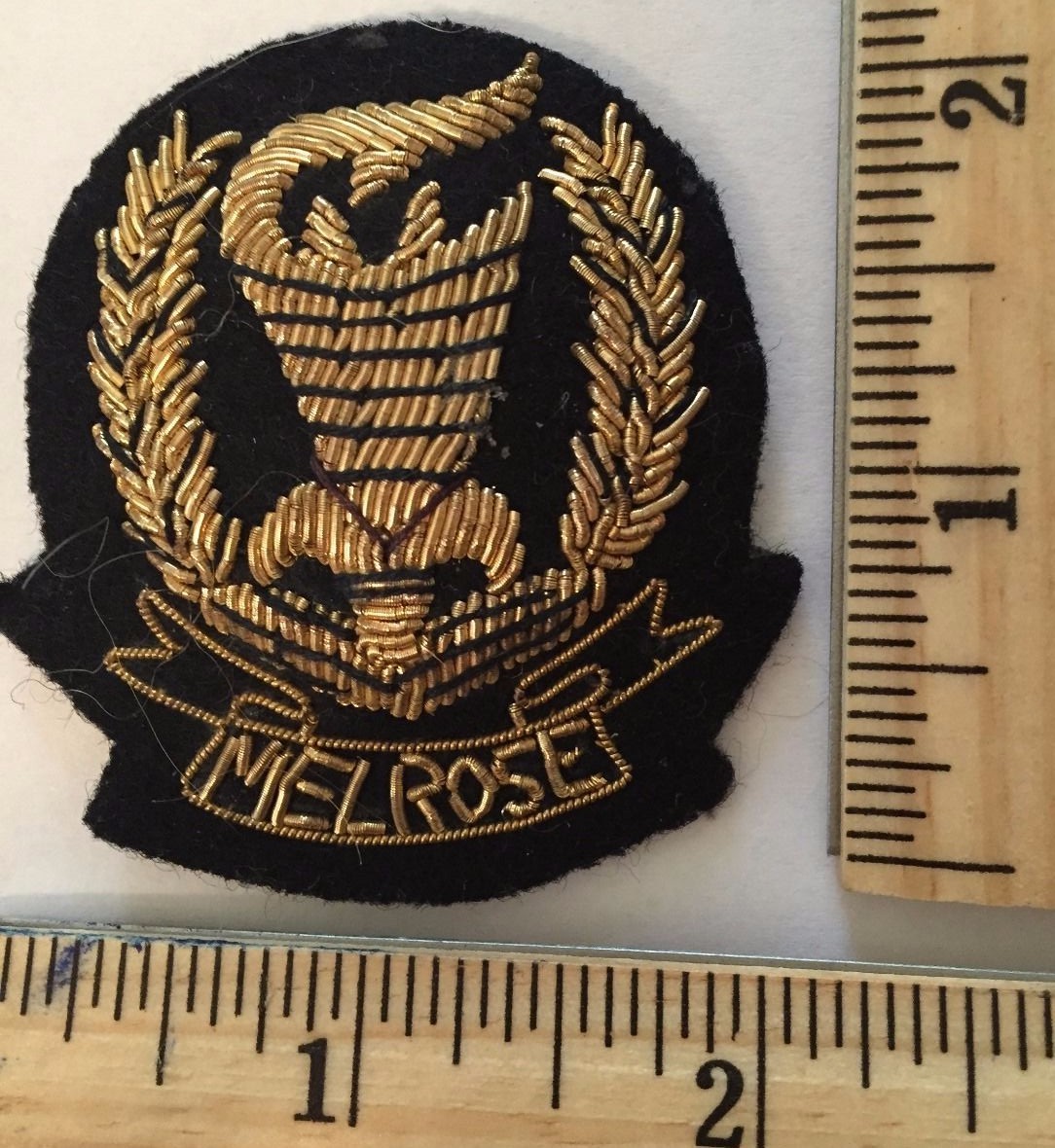 Vintage Gold Bullion "Melrose" Patch | eBay