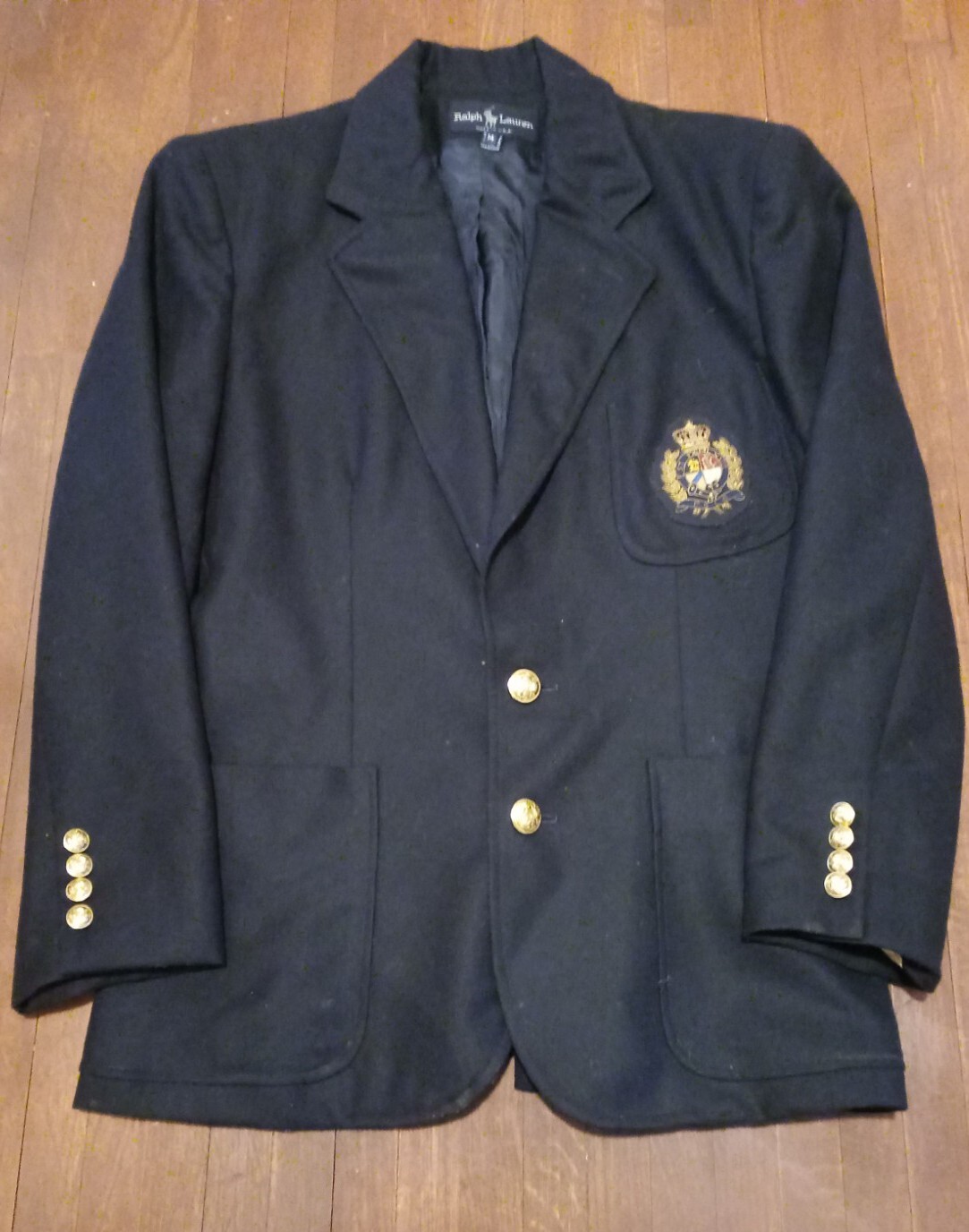 VINTAGE RALPH LAUREN Polo Crest Blazer Jacket - Gem