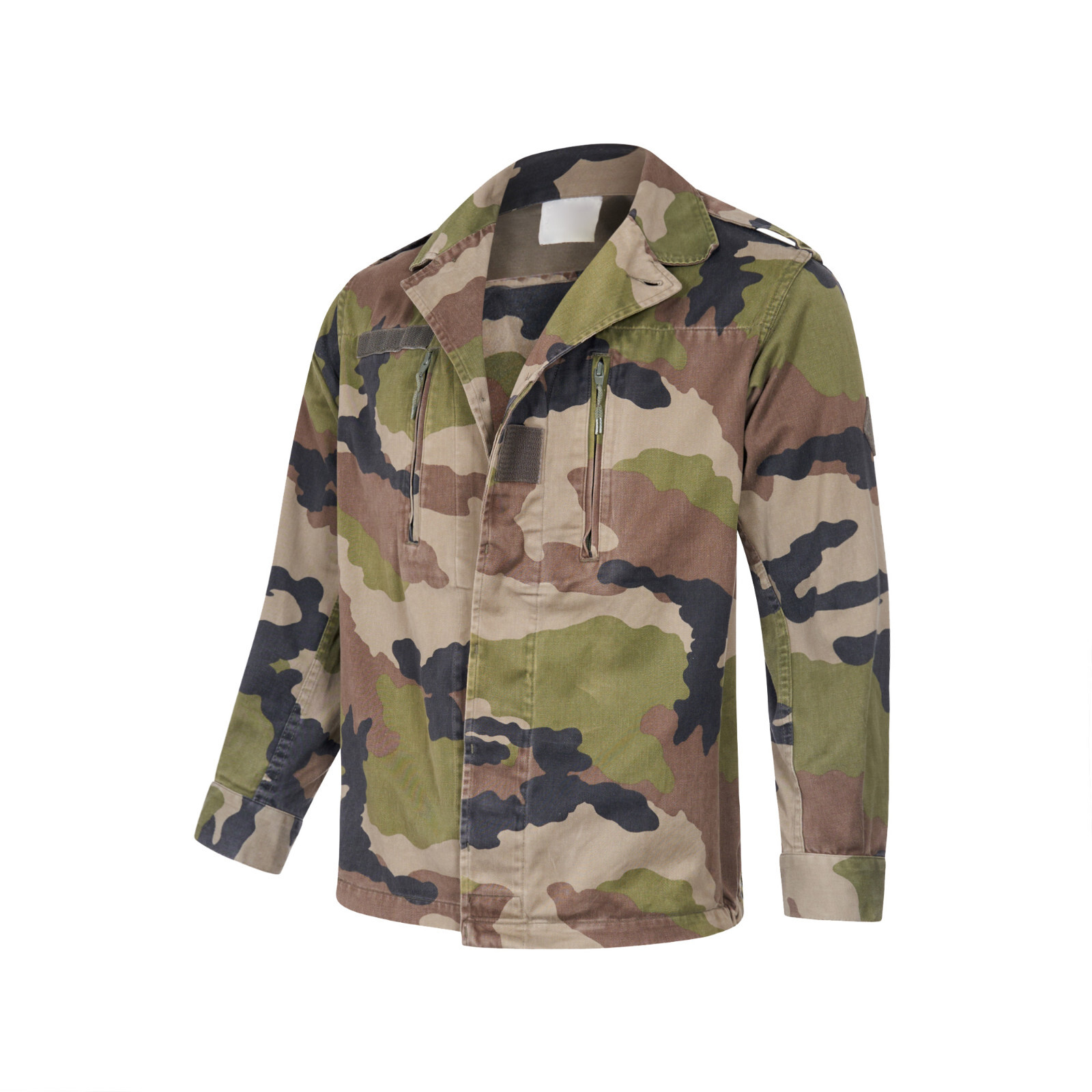 French Army Jacket Vintage Light Coat Camo Olive Mili… - Gem