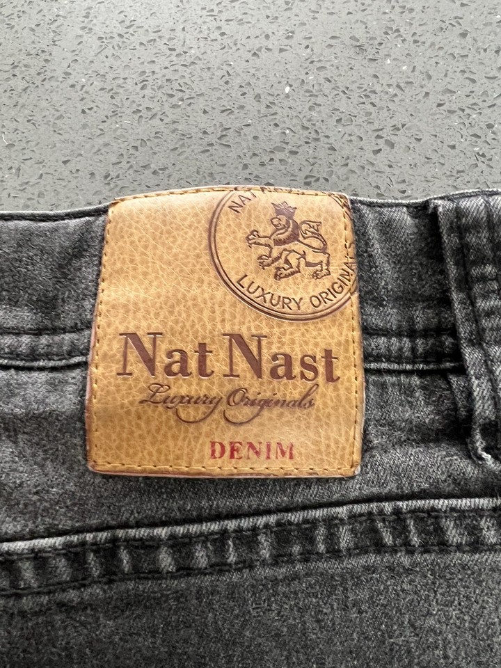 nat nast mens jeans 32x30 black jeans pants | eBay