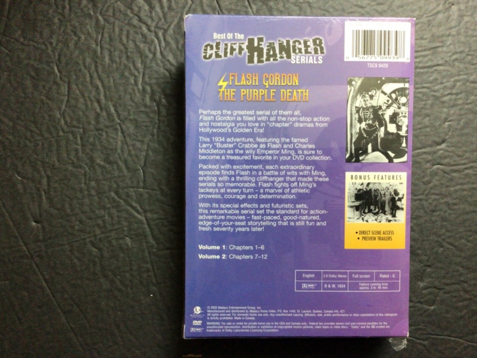FLASH GORDON ~ The Purple Death ~ Cliffhanger Serials ~ DVD ~ BRAND NEW ...