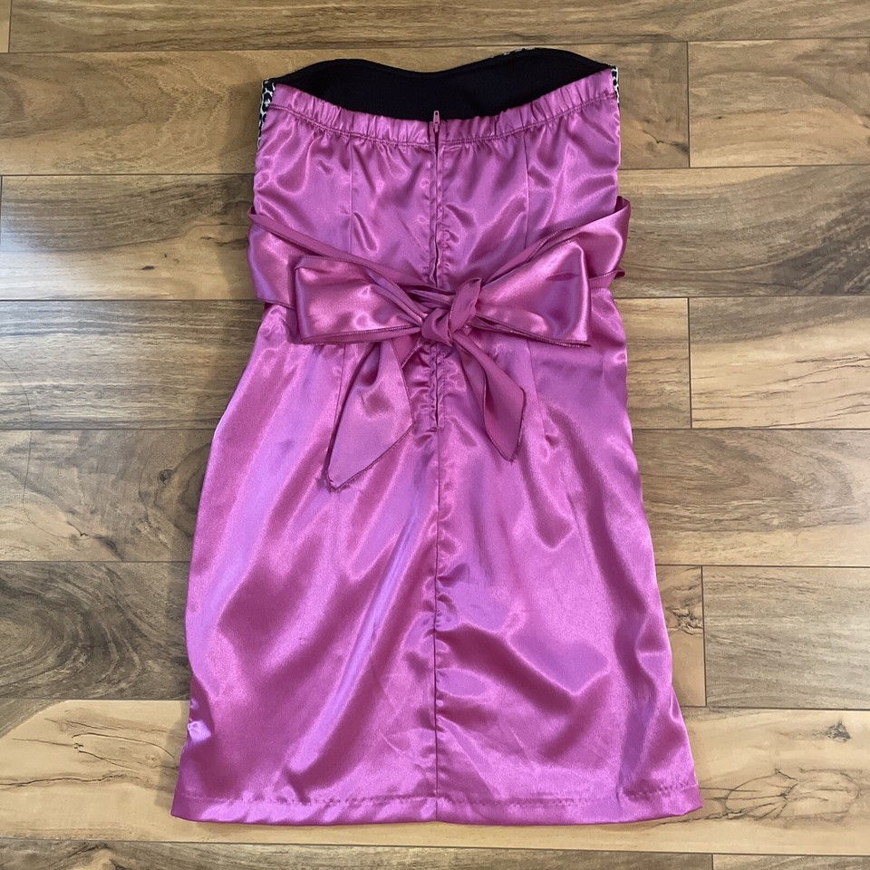 RUBY ROX strapless cocktail Prom dress purple ruched sides party sz 5 ...