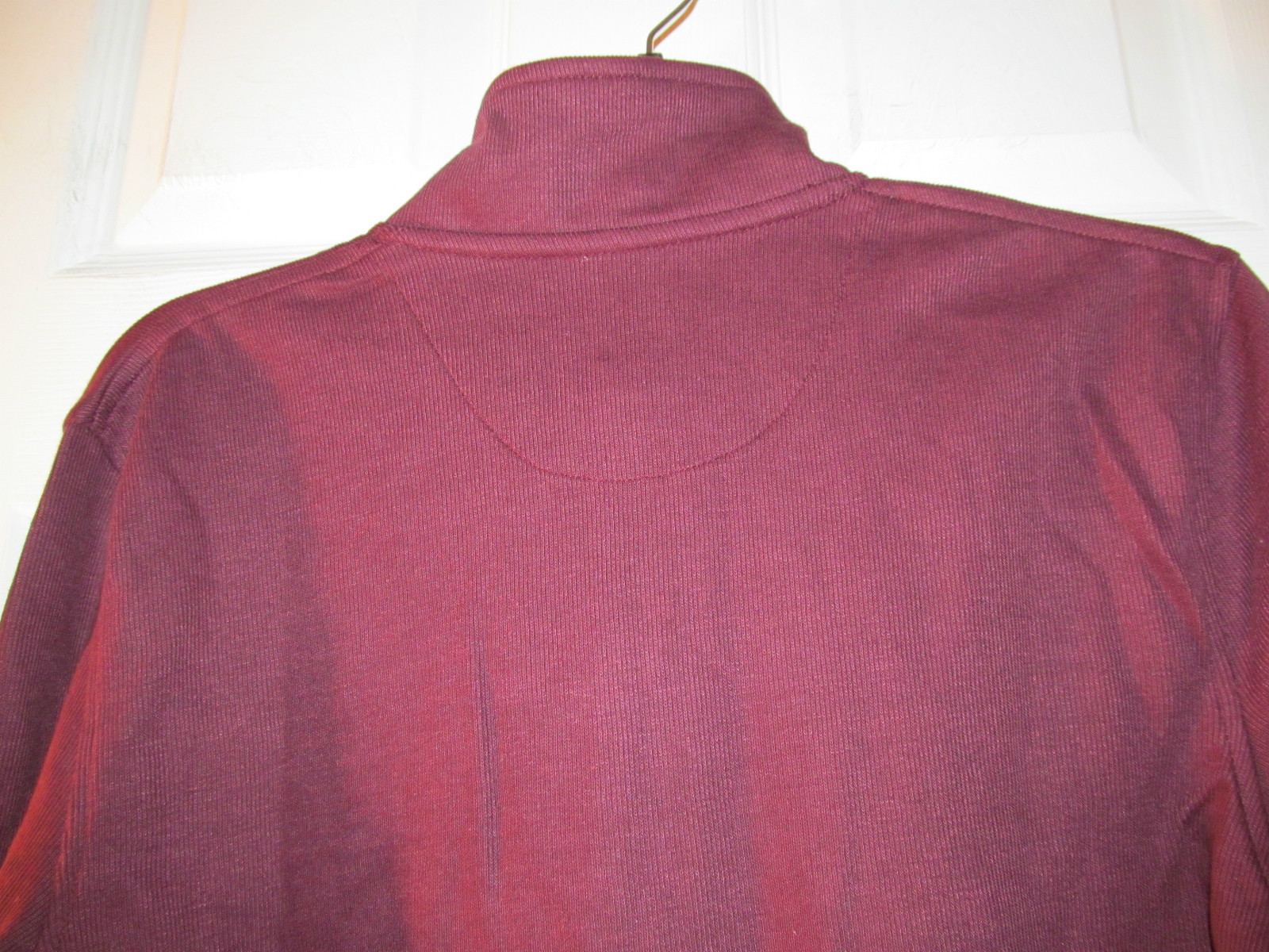 NWT Men's JOSEPH ABBOUD Long Sleeve pullover maroon sweater zip up size ...