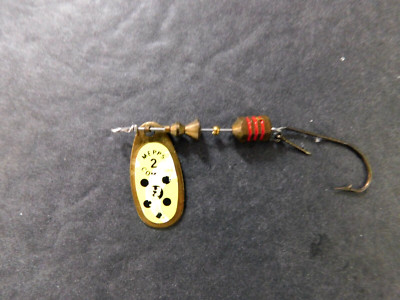 VTG. Mepps 2 Comet Spinner Fishing Lure Yellow/Black Spots VG Vtg ...