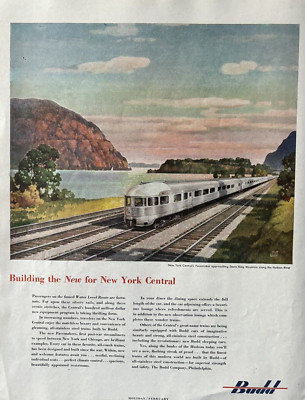 Budd Train New York Central Pacemaker Philadelphia Vintage Print Ad ...