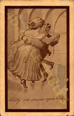 Vintage postcard Waltzing Around Again With Love | eBay