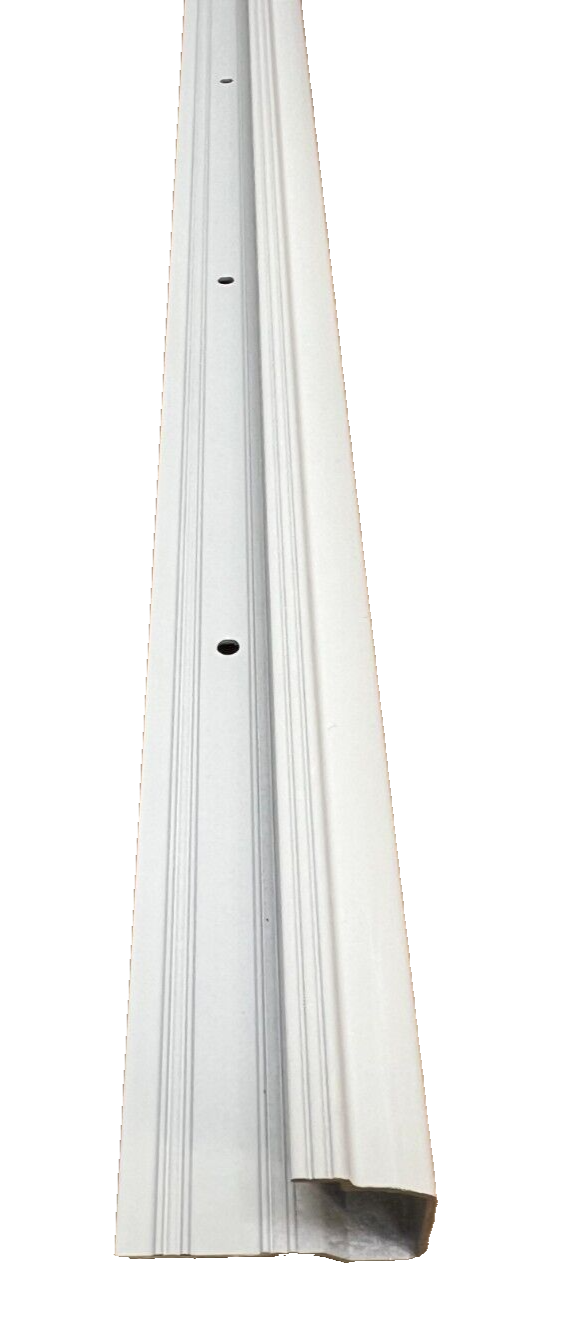 92" White Aluminum Gutter Drip Rail Trim Molding 1 1/2" x 1 1/8" Forest ...