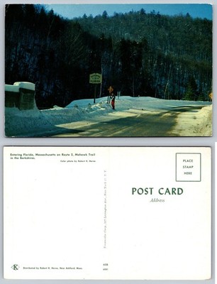 Entering Florida Massachusetts Route 2 Mohawk Trail Postcard | eBay UK