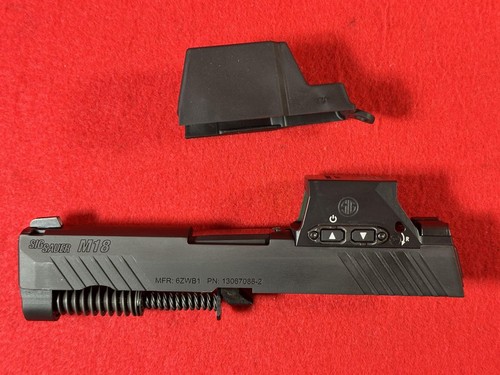 Factory Sig Sauer M18 9mm Complete Upper Pistol Slide w/ Romeo M17 Red ...