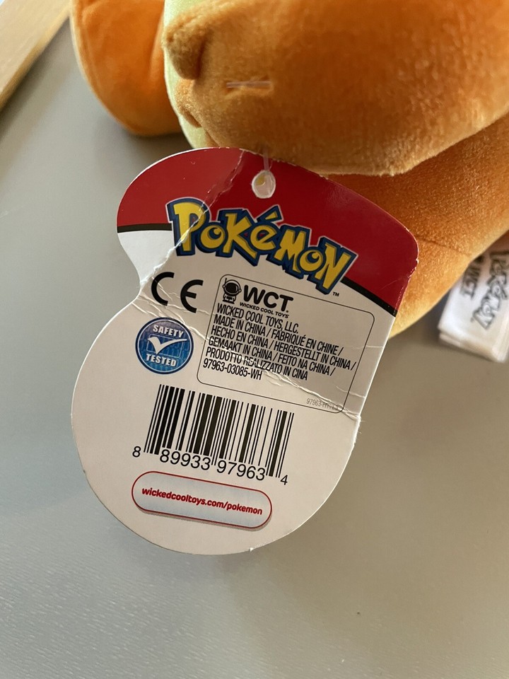 Charmander 2020 Pokemon Plush Wicked Cool Toys 8" Stuffed Animal Dragon ...