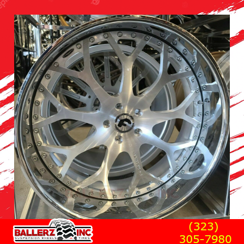 FORGIATO DREA 26x10 5x5 (5x127) BRUSHED-CHROME LIP WHEEL & TIRE PACKAGE ...