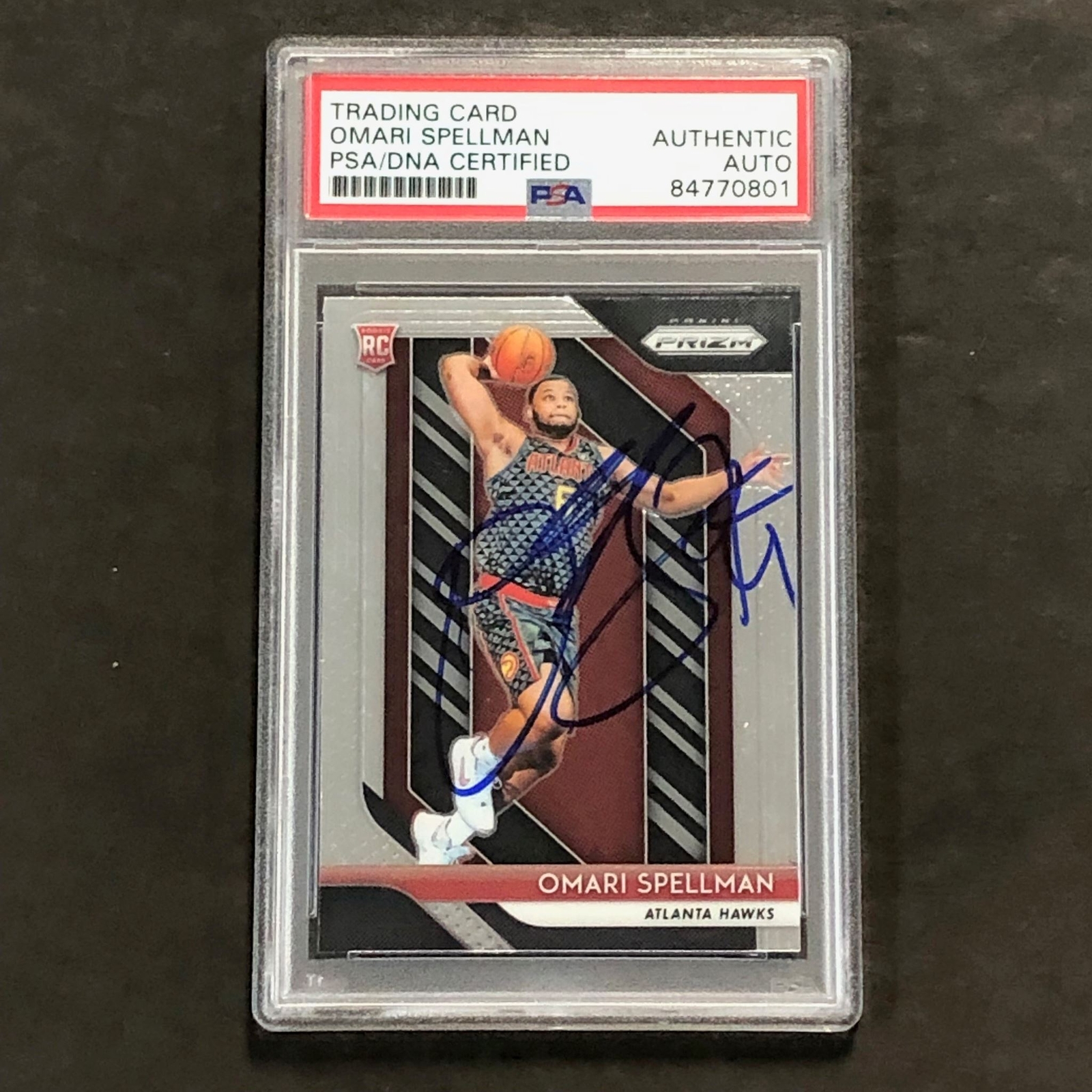 2018-19 Panini Prizm #88 Omari Spellman Signed Card AUTO PSA/DNA ...