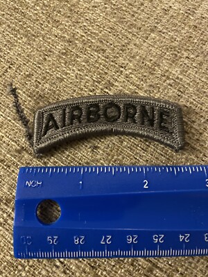AIRBORNE TAB Arc ACU Tactical Hook Loop US Army Patch Rocker Tab ...