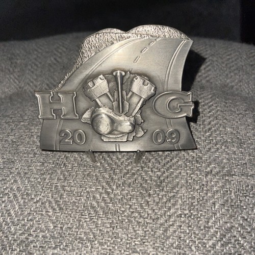 HARLEY DAVIDSON F-HEAD HOG OFFICER 2009 CHAPTER PEWTER MEDALLION WITH ...