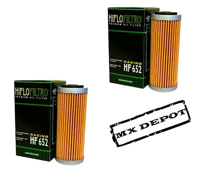 HI-FLO HF652 REPLACEMENT OIL FILTERS - PACK of 2 KTM SXF450 2016 - 2022 ...