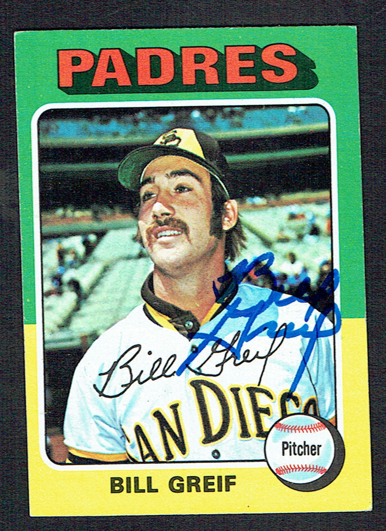 Bill Greif #168 signed autograph auto 1975 Topps MINI Baseball Trading ...