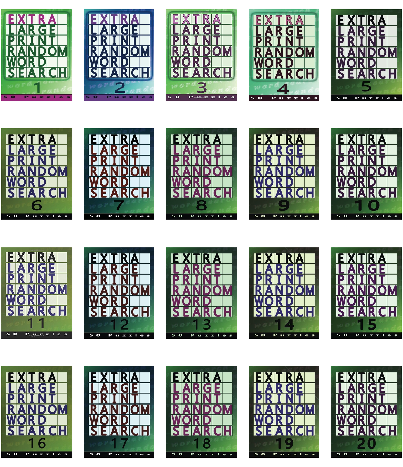 Rex Witcherley Extra Large Print Random Word Search 20-Book Paperback ...