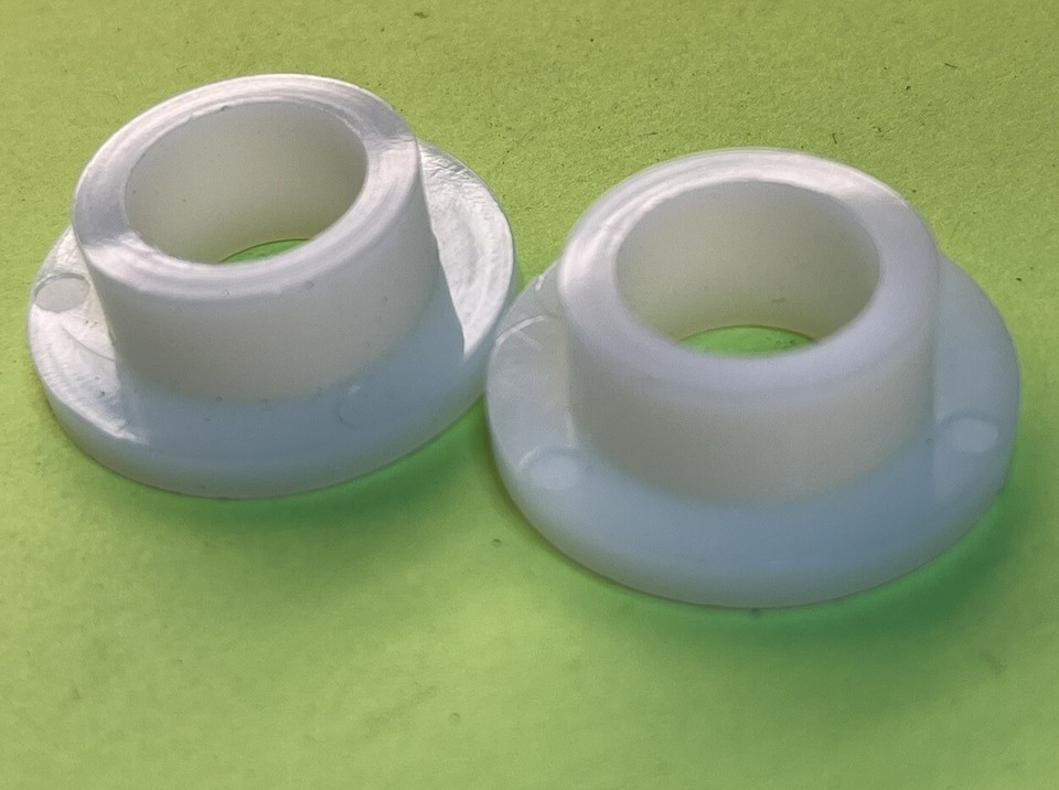 10 pc, Nylon Plastic Flange Bushing 0.520” IDx 3/4” OD x 0.408” OAL ...
