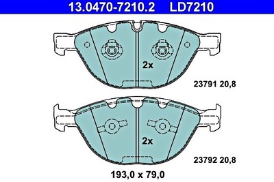 ATE Front Axle Disc Ceramic Brake Pad Set For BMW E60 E61 E63 E64 ...