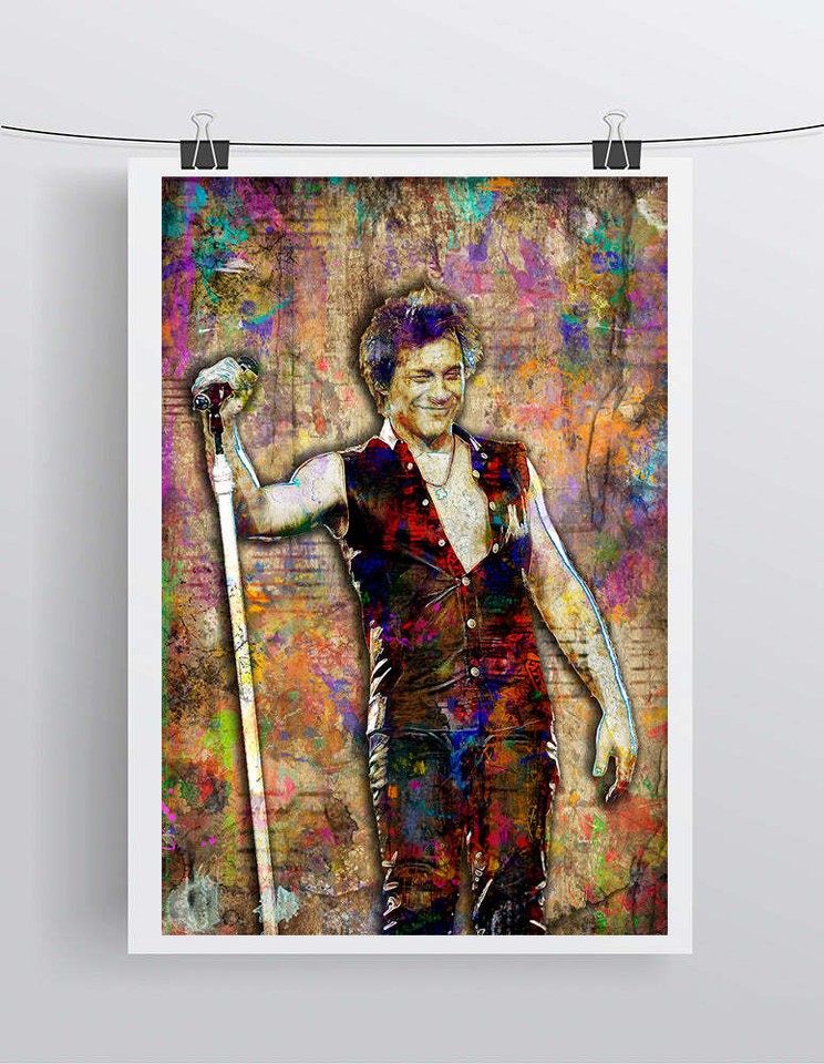 Jon Bon Jovi Poster, Bon Jovi Portrait Gift,Jon Bon Jovi Tribute Free ...