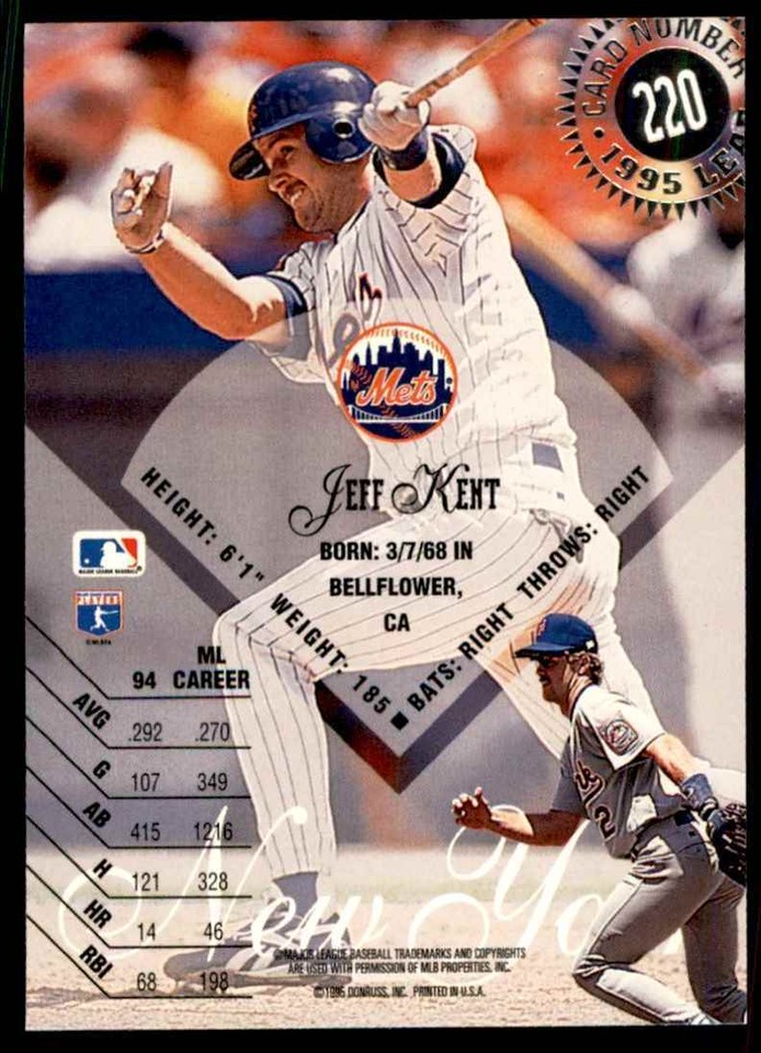 1995 Leaf Jeff Kent Baseball Cards #220 | eBay