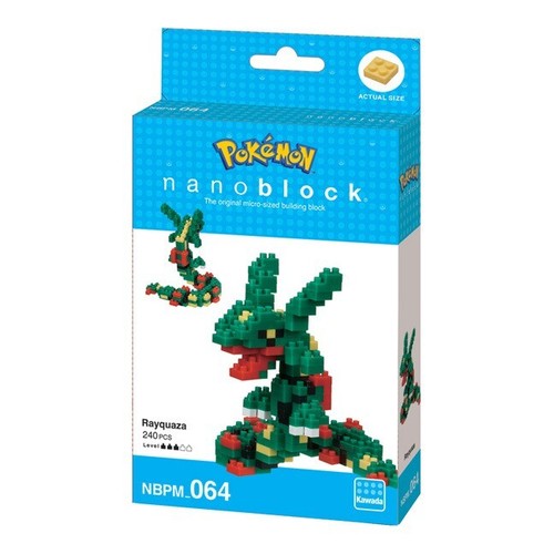 Nanoblock Pokemon Rayquaza - NBPM-064 - Level 3 - 240 Parts, Box, NEW | eBay Australia