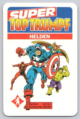 1988 Super Top Trumps Marvel - Red Back - Helden Cover (Heroes) | eBay