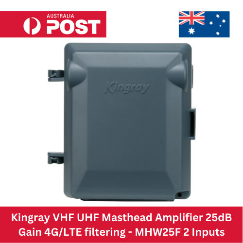 Kingray VHF UHF Masthead Amplifier 25dB Gain 4G/LTE filtering - MHW25F 2 Inputs | eBay Australia