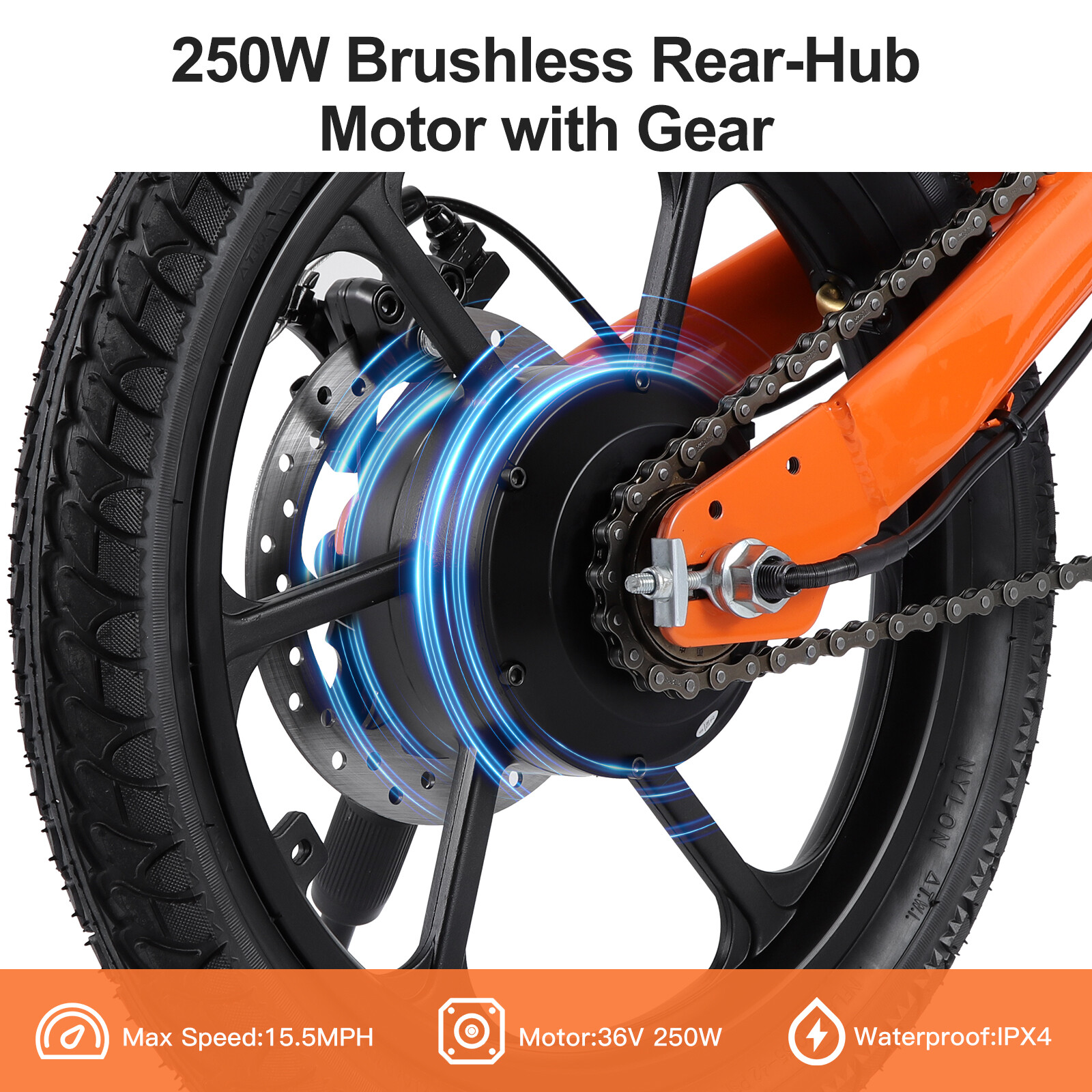 Commuter Ebike 16" Fat Tire Folding Electric Bike Bicycle UL 2849 ...