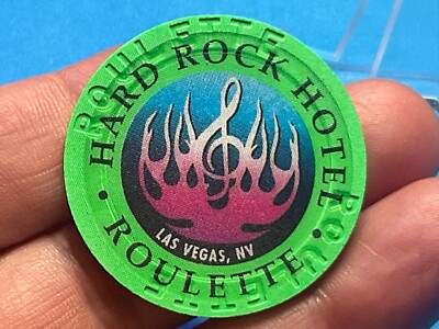 $ HARD ROCK LAS VEGAS NEVADA CASINO ROULETTE CHIP——-MINT CONDITION —— X ...