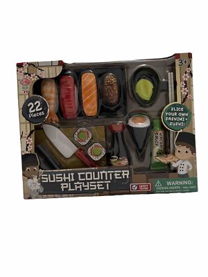Kids Sushi Counter Play set 22 Piece NIB 3+ Years Brooklyn Lollipop ...