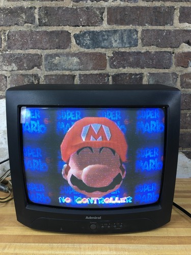 Vintage Admiral JSJ12307B 13" CRT TV - Retro Gaming NES N64 Sega | eBay