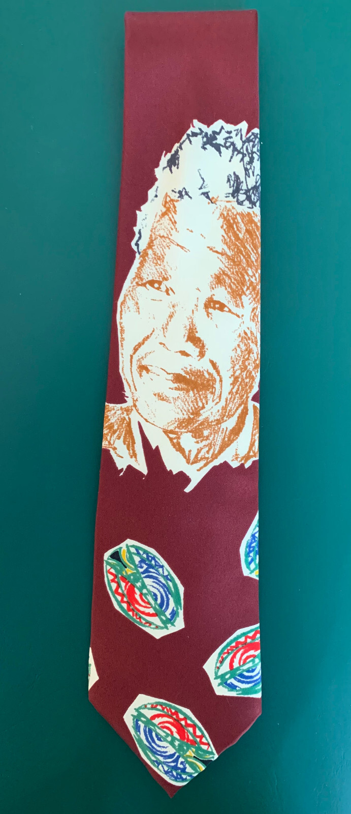 Nelson Mandela necktie made in South Africa 100% silk… - Gem