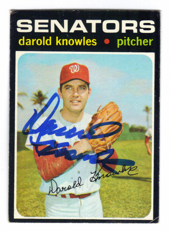1971 Topps #261 DAROLD KNOWLES autograph / Signed card Washington ...