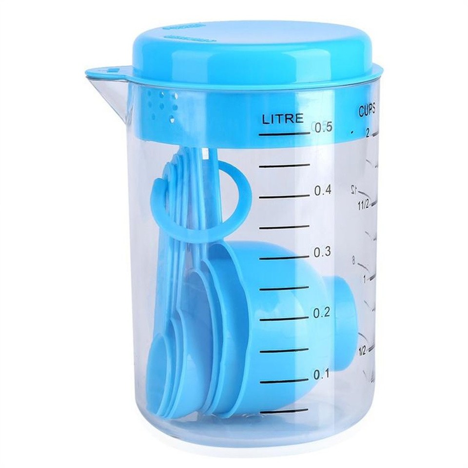 7 Pcs Measuring Cups Spoons Kitchen Cooking Tool Graduated Beaker ...