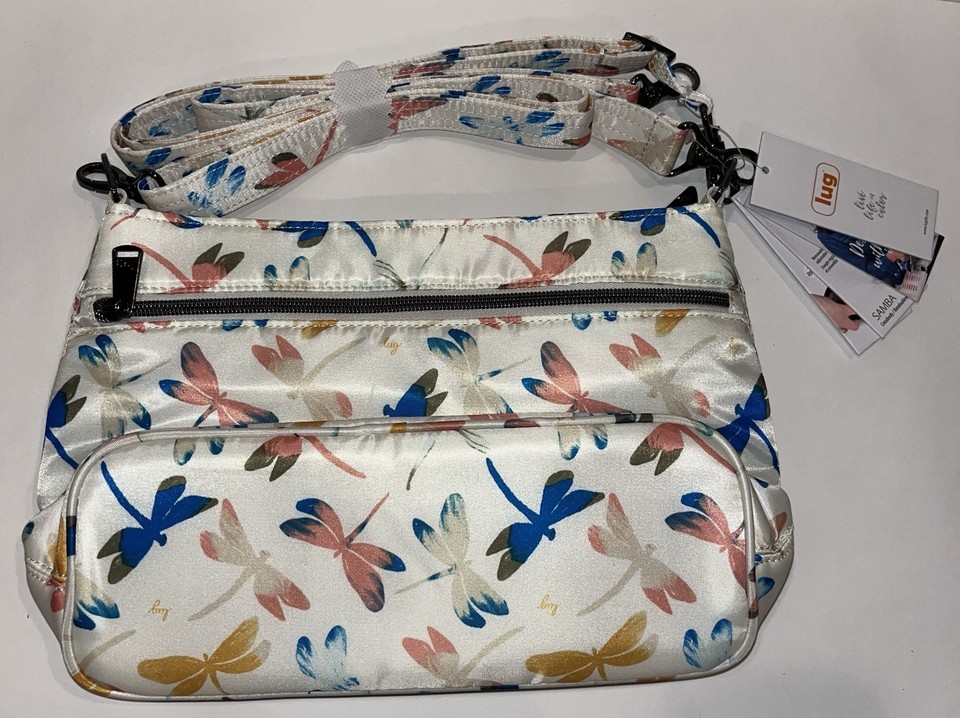 Lug Samba RFID Crossbody /Shoulder Bag /Purse Dragonfly Multi NWT | eBay