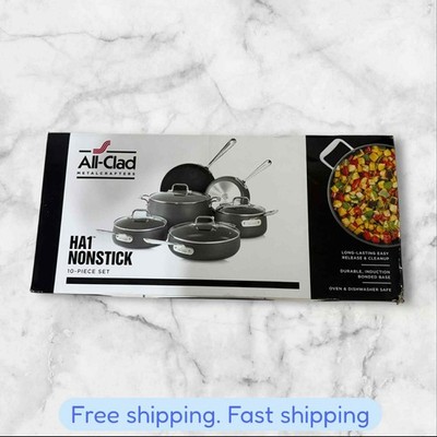 All-Clad HA1 Hard Anodized Nonstick Cookware Set 10 Piece Induction NEW ...