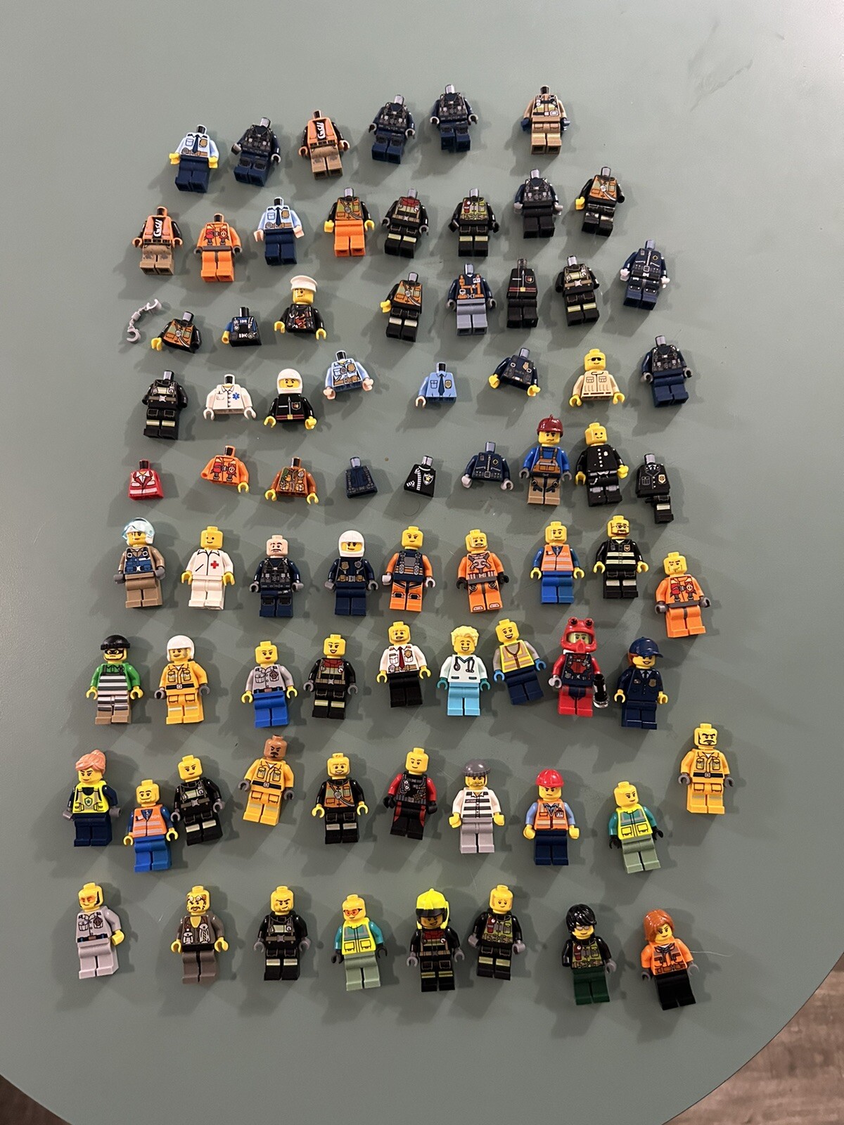 Lego First Responders Minifigure And Parts Lot, Cops Firefighters City ...