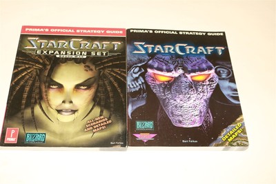 STARCRAFT & EXPANSION SET BROOD WAR - Lot of 2 Prima Strategy Guide W ...