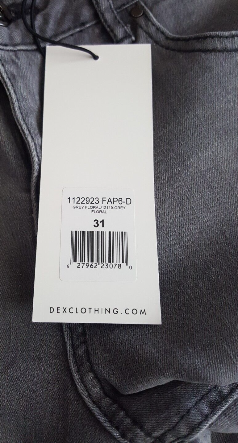 NEW Dex Women Super Skinny Ankle Distressed Jeans Size 31 flower ...
