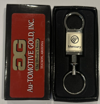 MERCURY Key Ring Chrome Aluminum Silver Valet Keychain NEW IN BOX | eBay