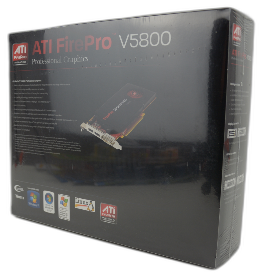 Grafikkarte AMD ATI FirePro V5800 100-505605 1GB PCIe 2x DP 1x DVI NEU ...