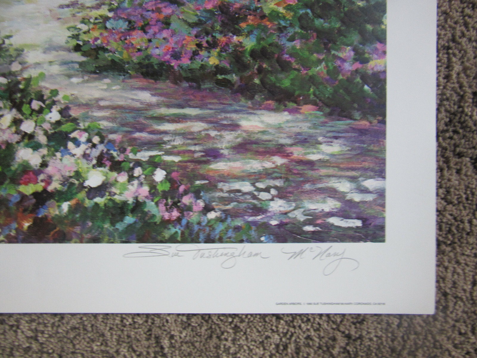 Sue Tushingham Mcnary" Garden Arbors" Signed & Numbered Lithograph 26 X ...