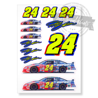 Jeff Gordon #24 Chevrolet Nascar A4 Printed Vinyl Decal Sticker High ...