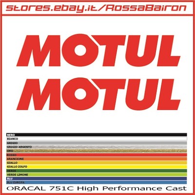 KIT 2 ADESIVI MOTUL mm.100 x 20 - DECALS STICKERS AUFKLEBER PEGATINAS ...