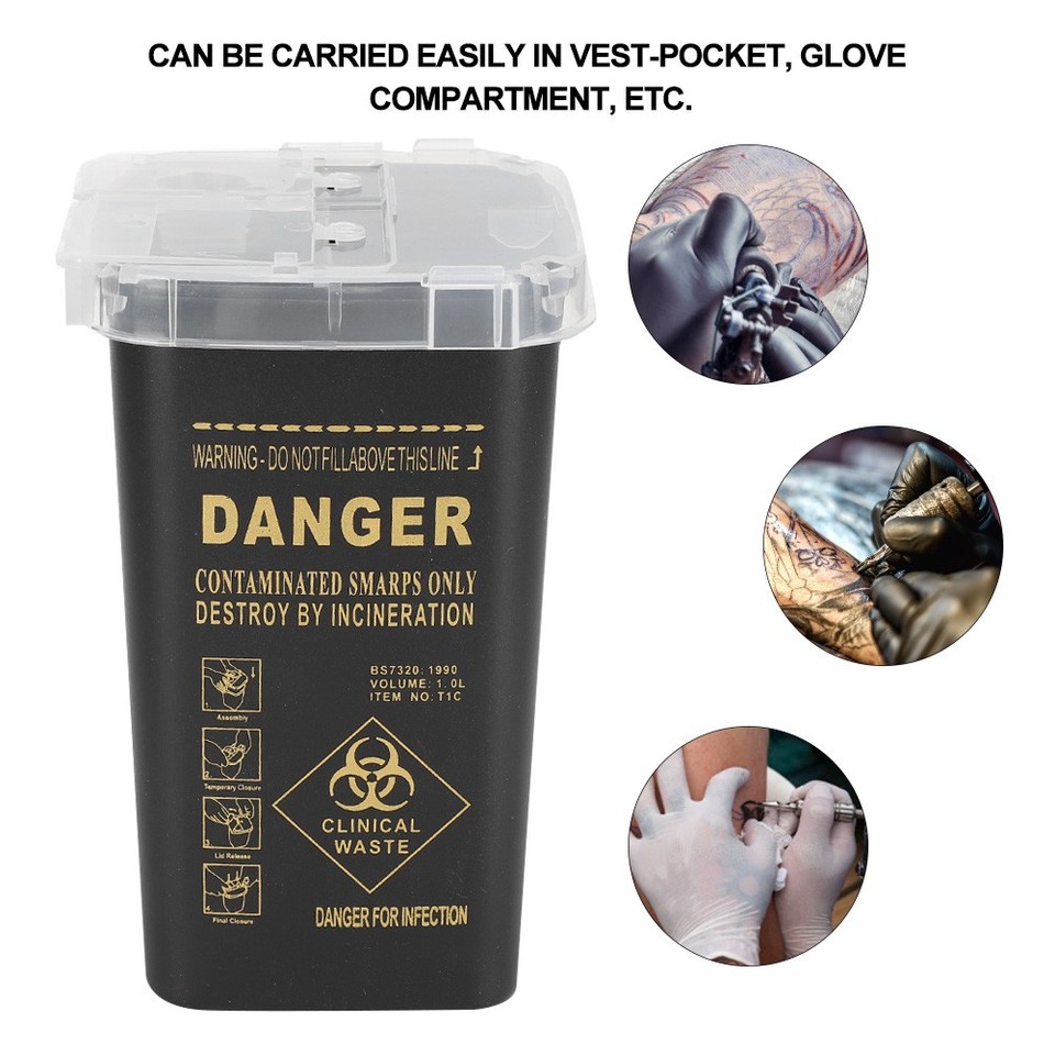 Plastic Disposable Blade Cutter Tattoo Needle Container Collector Waste ...