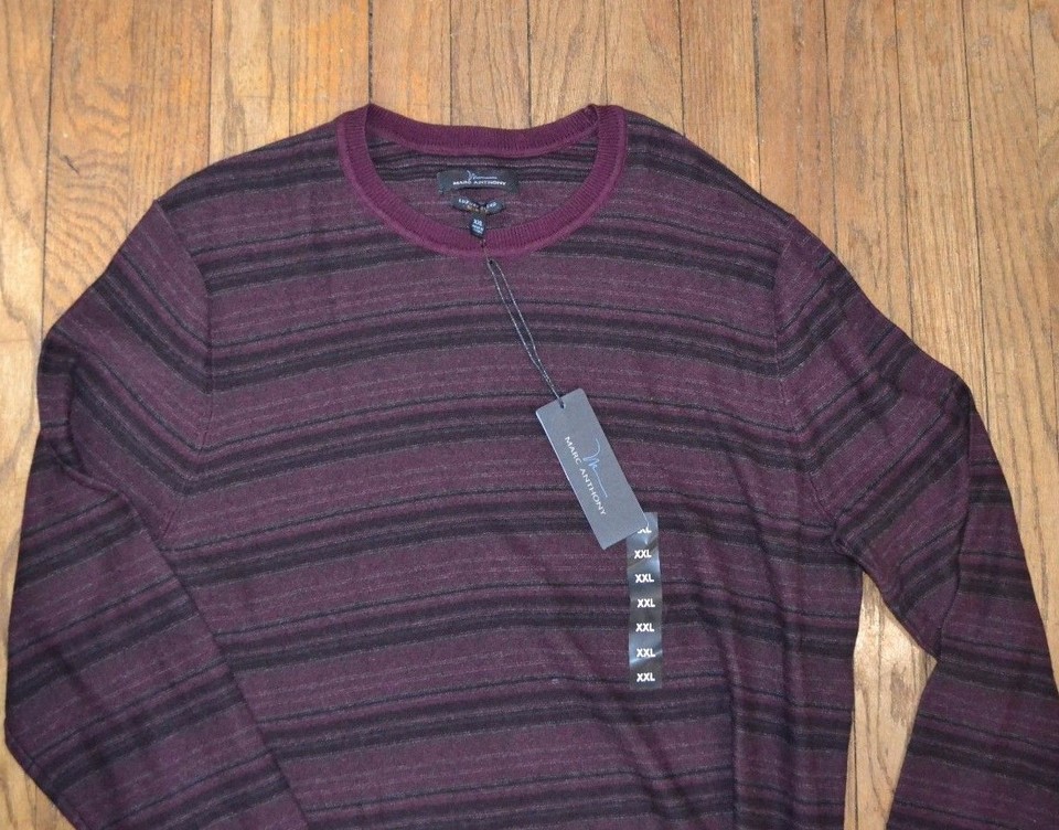 Marc Anthony Slim fit LS Cashmere Merino Luxury Blend Sweater Size XXL ...