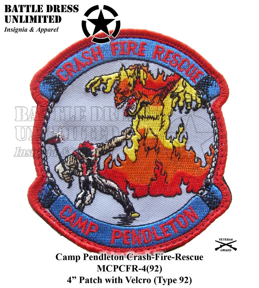MCAS Camp Pendleton Crash Fire Rescue 4" Patch (CamPen CFR USMC Marines) | eBay