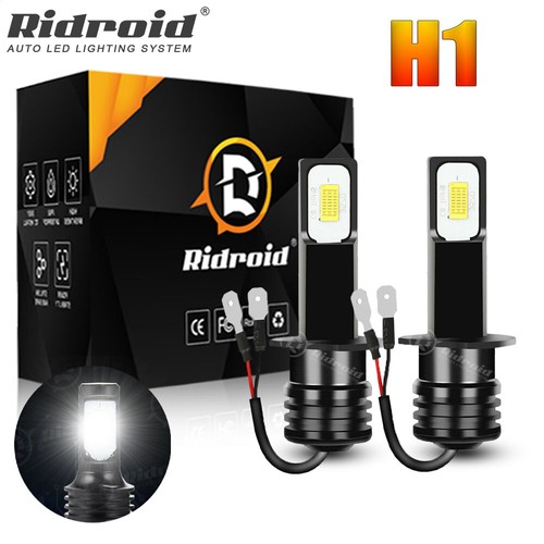 2x Super Bright H1 LED Headlight Kit High Low Beam Fog Driving Bulbs ...